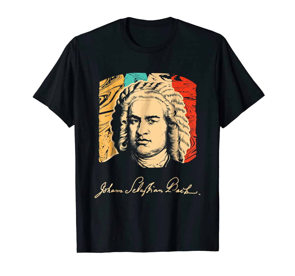 Johann Sebastian Bach Composer Musician Retro T Shirt New Zealand ...