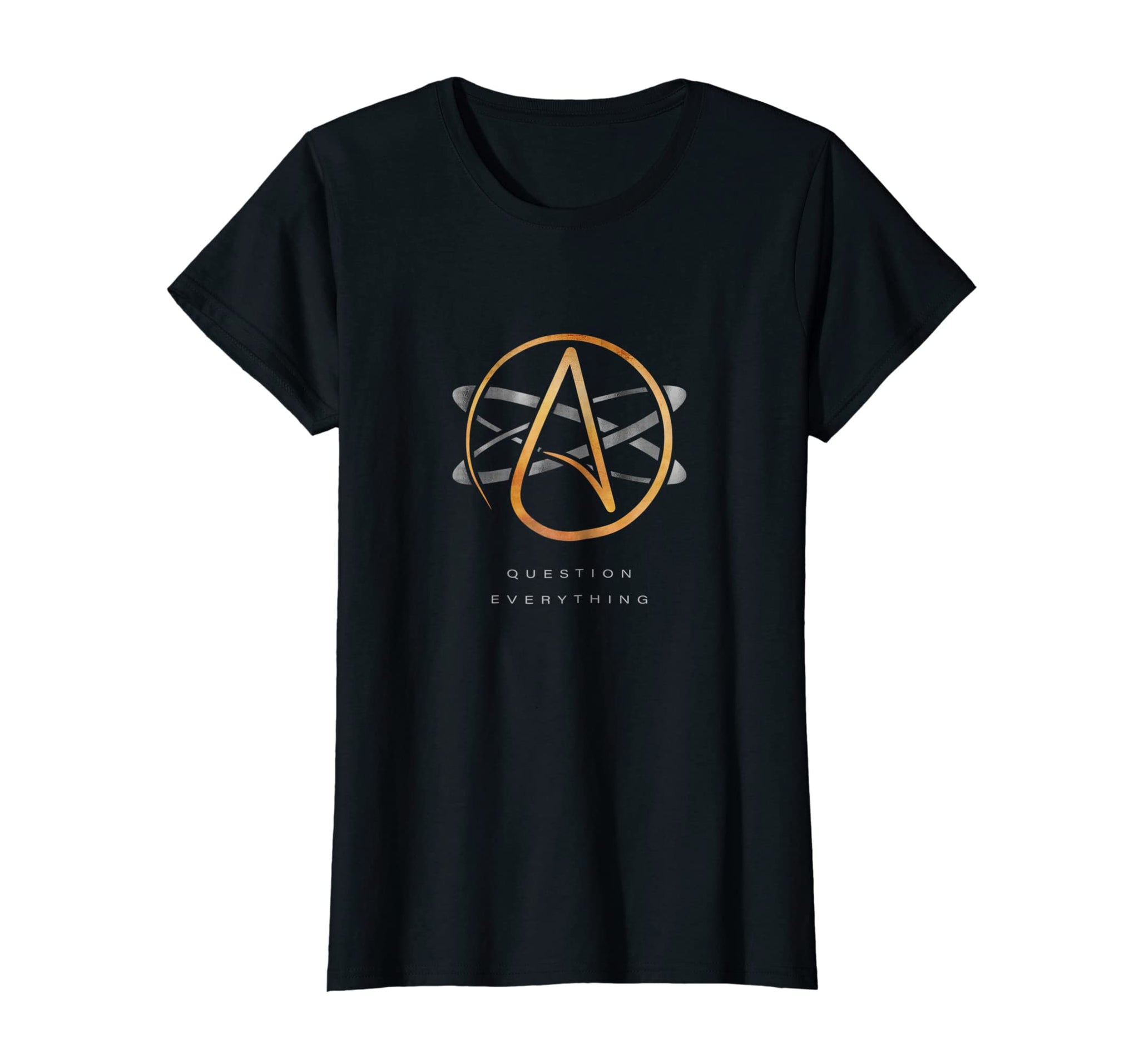 Atheist Logo Science Atom Symbol Question Everything T-shirt New ...