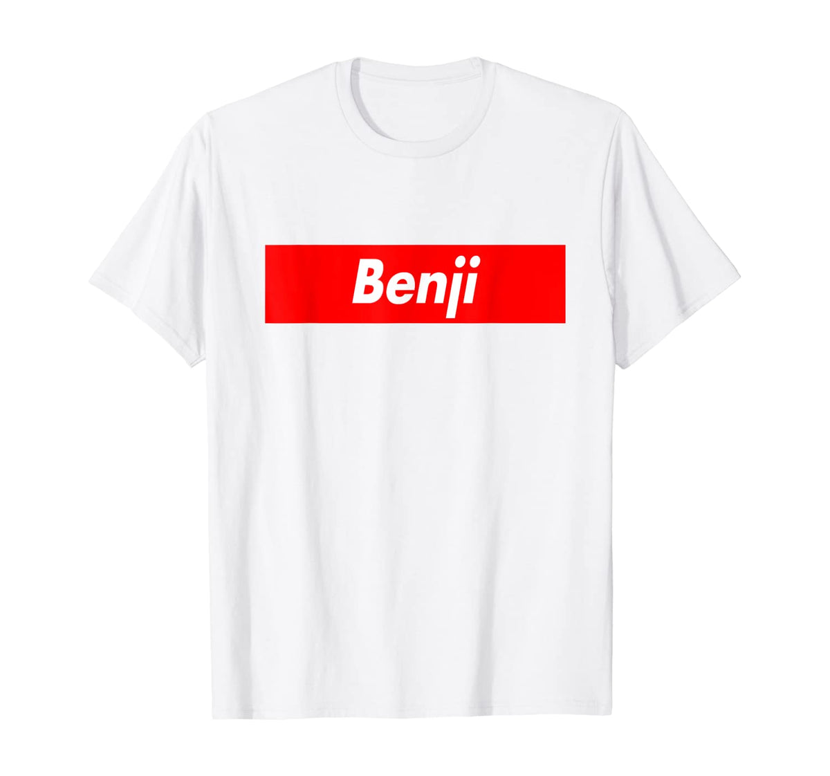 Benji Name Red Box Logo Family Reunion Funny T-Shirt New Zealand ...
