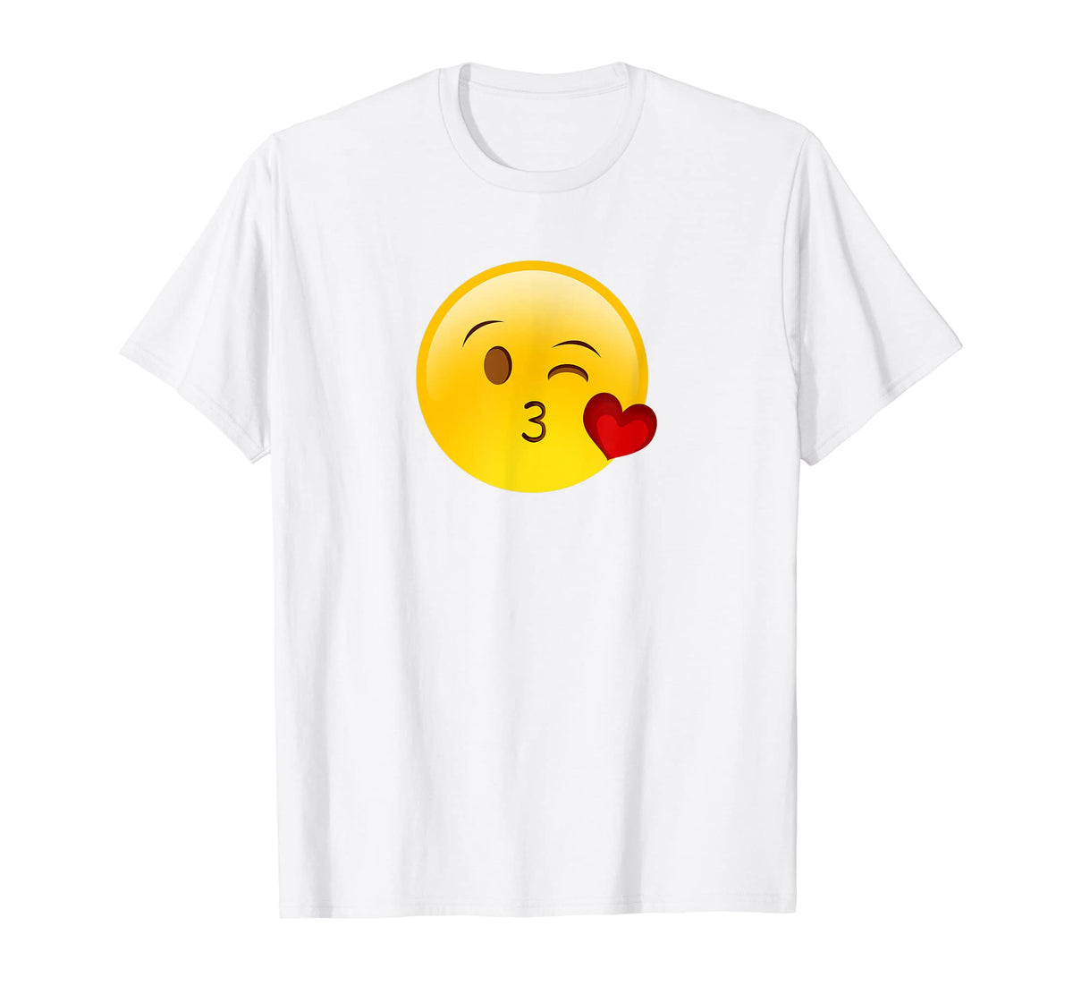 Winky Face Smiley with Heart Kiss Emoji T Shirt New Zealand– Myshirts.co.nz
