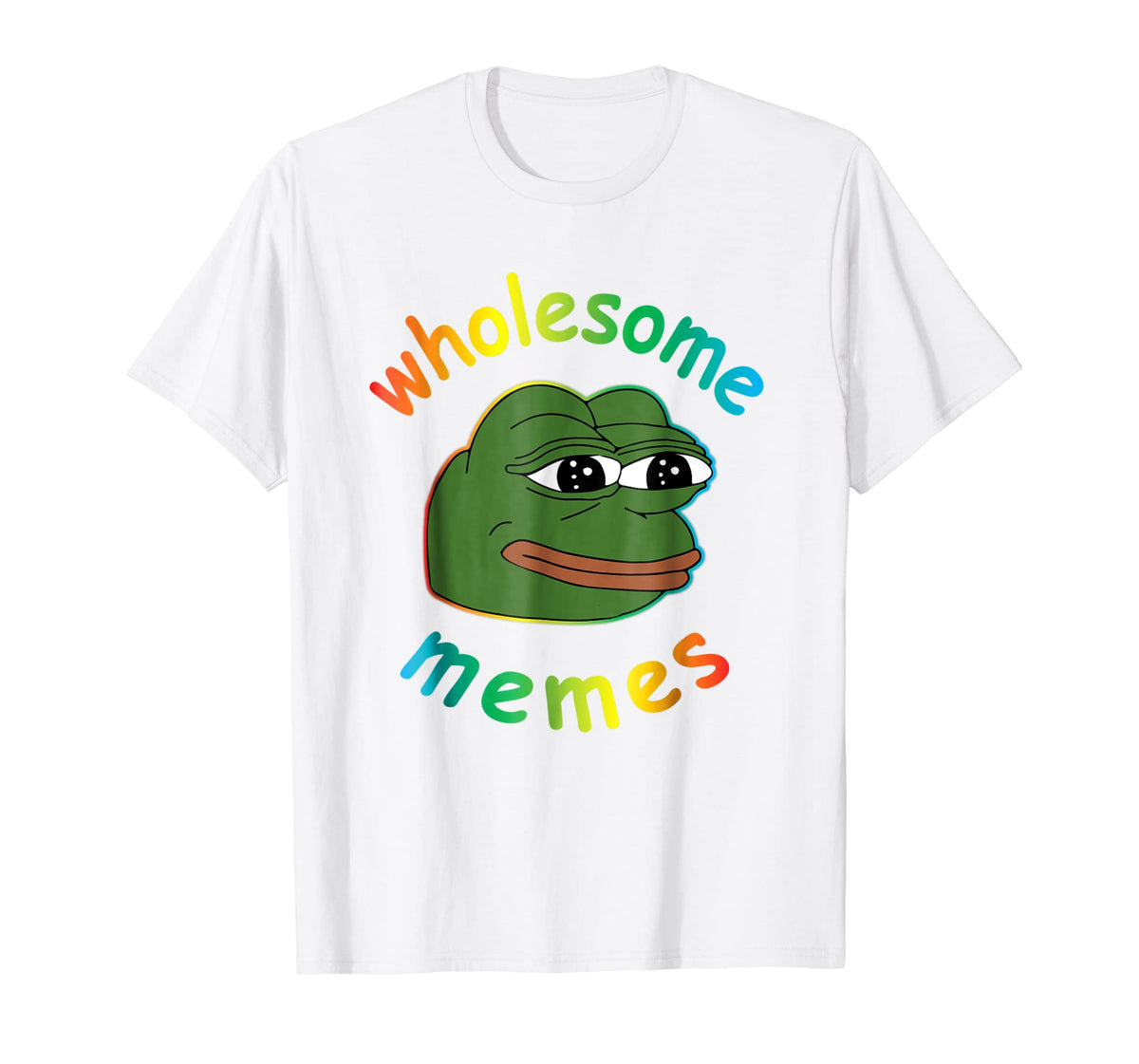Wholesome Memes Pepe Rainbow Frog Smile Dank Meme Rare Shirt New ...
