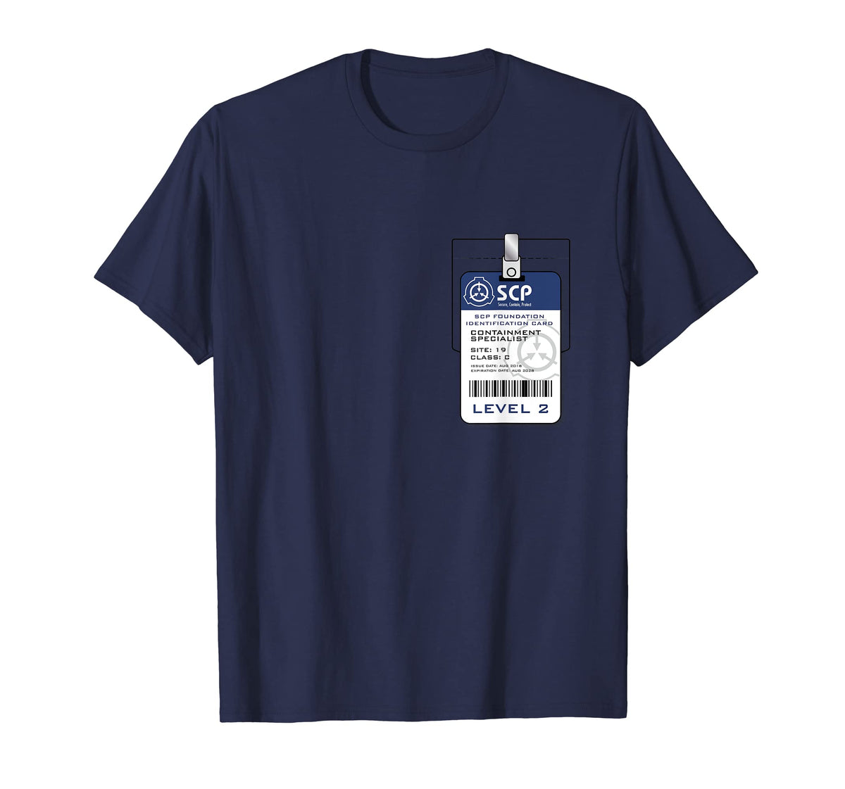 SCP Foundation Containment Specialist Badge T-shirt Costume New Zealand ...
