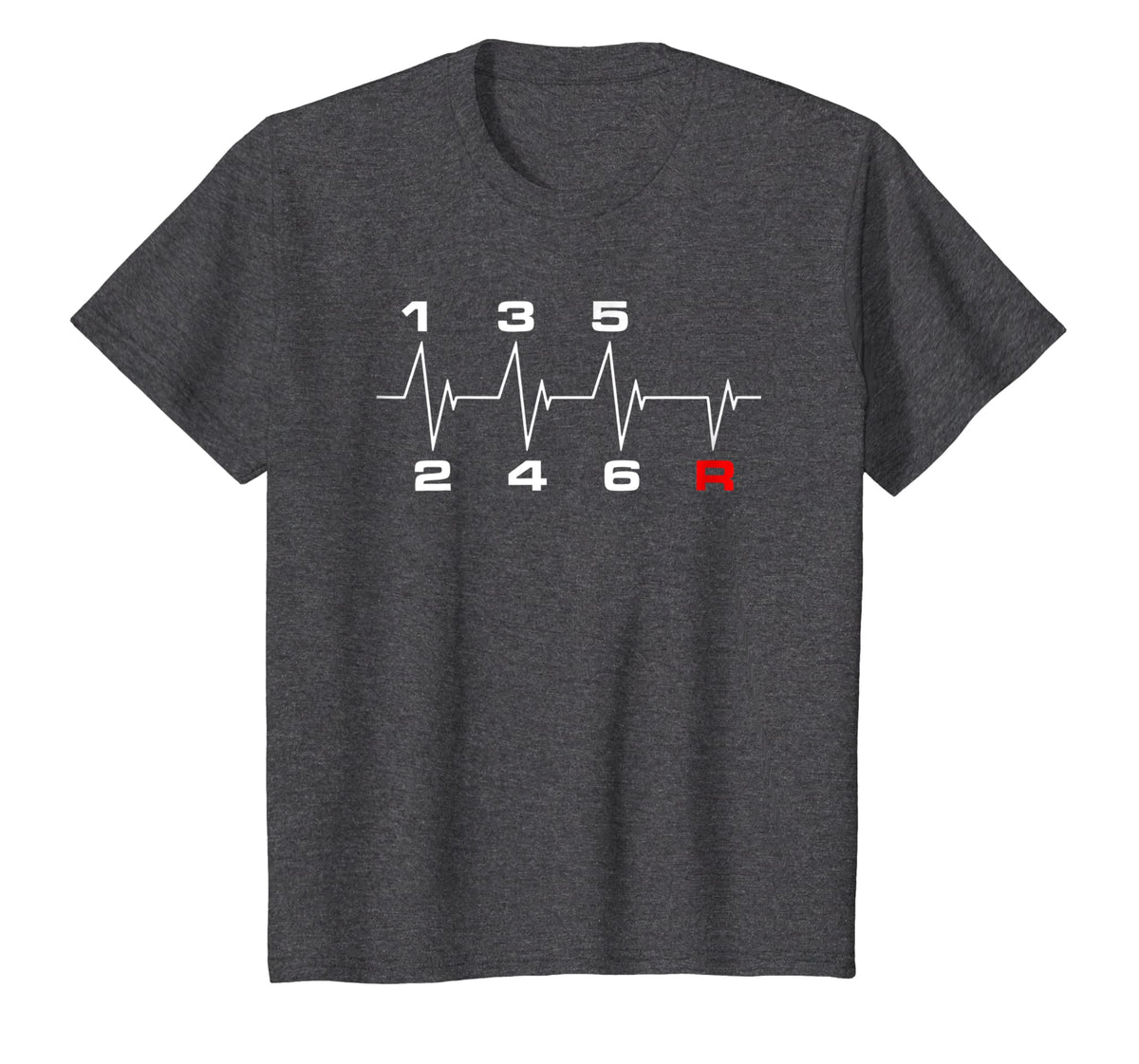 6 Speeds Gear Shift Manual Transmission Heartbeat T-Shirt New Zealand ...