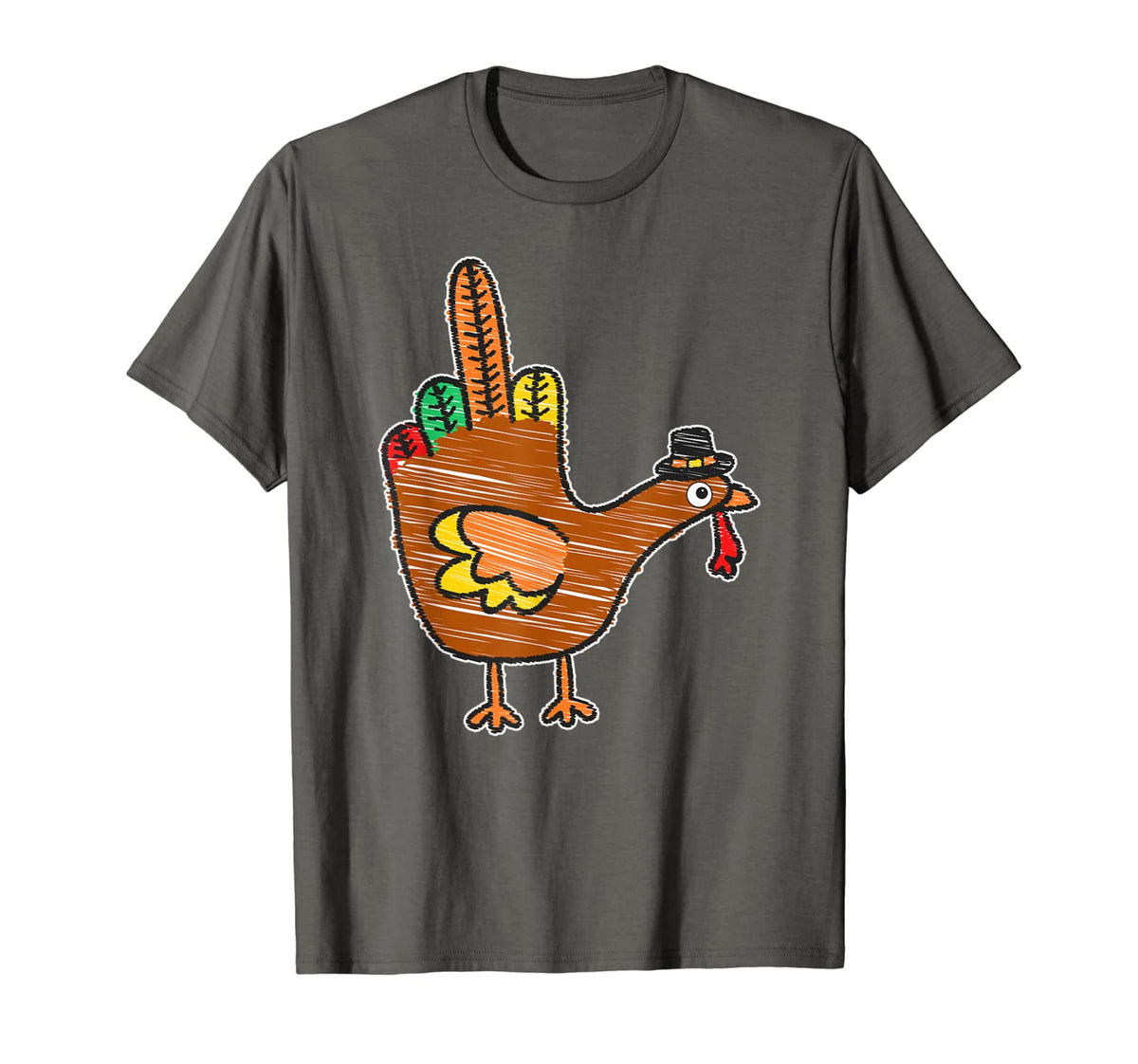 Middle Finger Thanksgiving Turkey Kids Bird Drawing T-Shirt New Zealand ...
