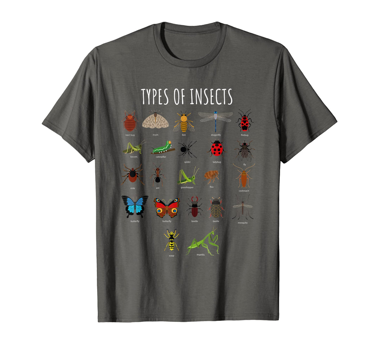 Bug T-Shirt - Bug Identification Types Of Insects Tee New Zealand ...