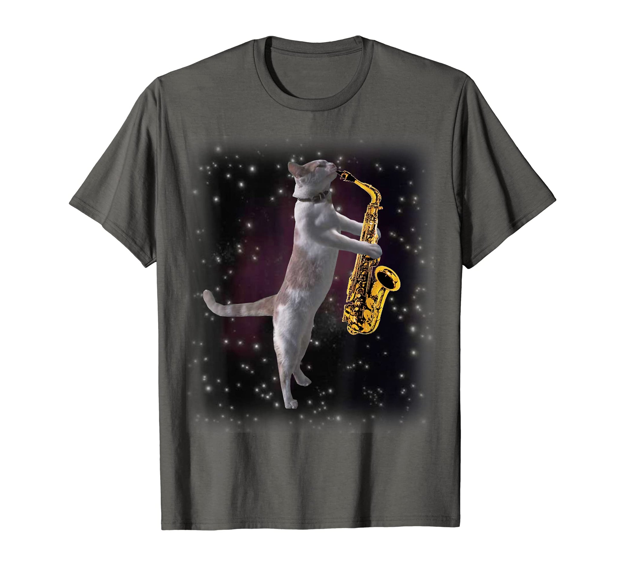 Cat Playing Saxophone Shirt | Cats In Space Playing Sax New Zealand ...