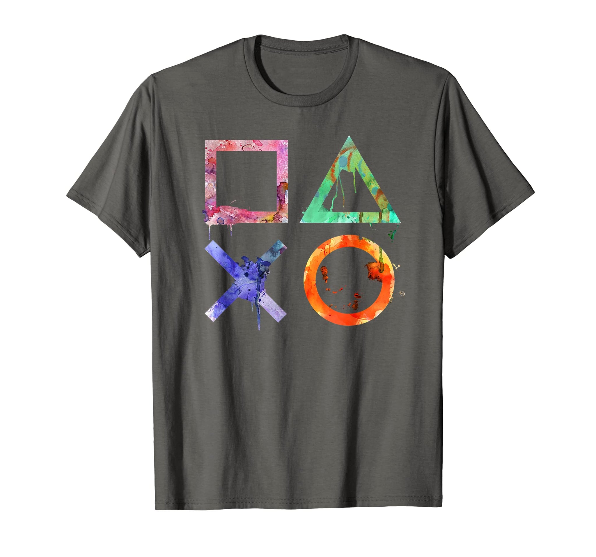 Playstation Watercolor Symbols T-shirt New Zealand– Myshirts.co.nz