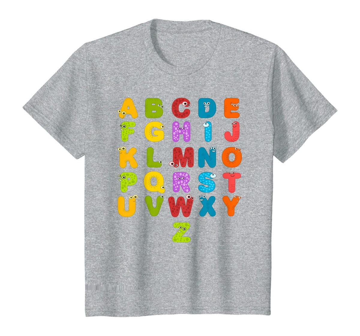 Kids Alphabet Cute Monsters Abcs Learning T-Shirt New Zealand– Myshirts ...